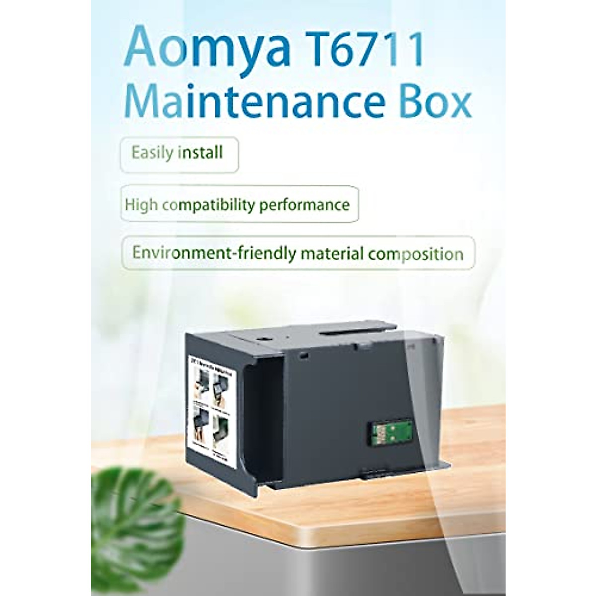 Aomya T6711 Ink Maintenance Tank Box for ET-16500 WF3520 WF3540 WF3620 WF3640 WF7715 7725 WF7510 WF7610 WF7620 WF7710 WF7720 Printer