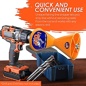 LineOff High-Speed Fishing Line Remover, Fast, Portable and Efficient Fishing Line Stripping Tool, Line Remover, Great Fishing Gifts for Men