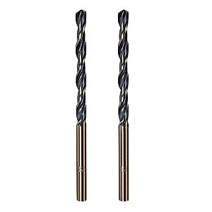 FOCMKEAS 2 PCS 12mm Twist Drill Bit High Speed Steel 4341 Straight Shank Gold and Black Coated Drilling Bits for Home Improvment DIY, Metal/Wood/Plastic