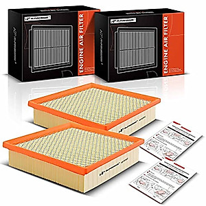 A-Premium 2-PC Engine Air Filter Compatible with Toyota, Dodge, Jeep & Lexus Models - Camry, Highlander, Avalon, Sienna, Durango, Grand Cherokee, ES350, NX300, RX350 - Replace# 17801-0P050, CA10755