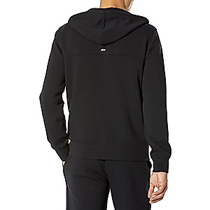 Amazon Essentials Men's Active Sweat Zip Through Hooded Sweatshirt (Available in Big & Tall), Black, Large