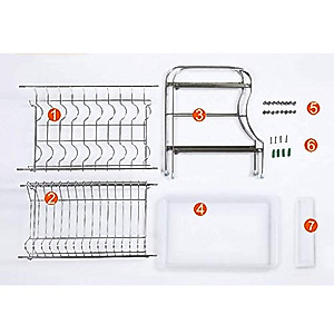SDGH Dish Rack - Dish Drying Rack, Utensil Holder, Cutting Board Holder and Dish Drainer for Kitchen Counter