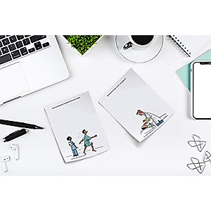 Motivation Without Borders MWB 4 Funny Note Pads with Medical Humor - Perfect Novelty Gift for Doctor, Coworker or Friends | Pack of 4 | 4.25" x 5.5" with 50 Sheets per Pad