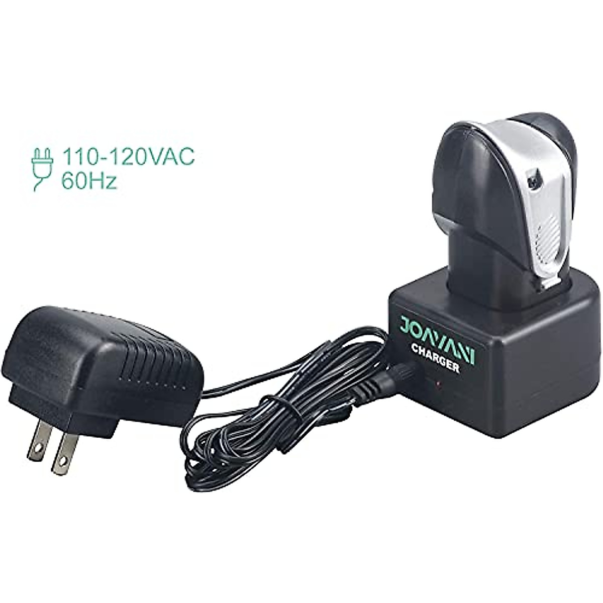 JOAVANI Cordless Electric Scissors for Cutting Fabric, Box, Cardboard Cutter, Carpet. Power Shears for Sewing, Scrapbooking, Crafting (2pc Battery, 2pc Blade - Lower Noise)