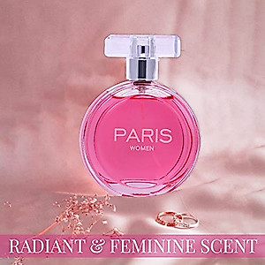 NovoGlow Paris Women- Eau De Parfum Spray Perfume, Fragrance For Women- Daywear, Casual Daily Cologne Set with Deluxe Suede Pouch- 3.4 Oz Bottle- Ideal EDP Beauty Gift for Birthday, Anniversary