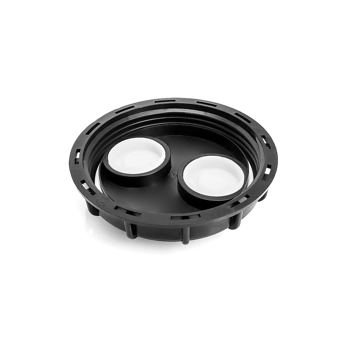 QWORK IBC Tote Lid Cover, 6.5" IBC Tank Water Liquid Tank Cap with Double Vent Hole for Chemical, Food, Industries Storage, 2 Pack