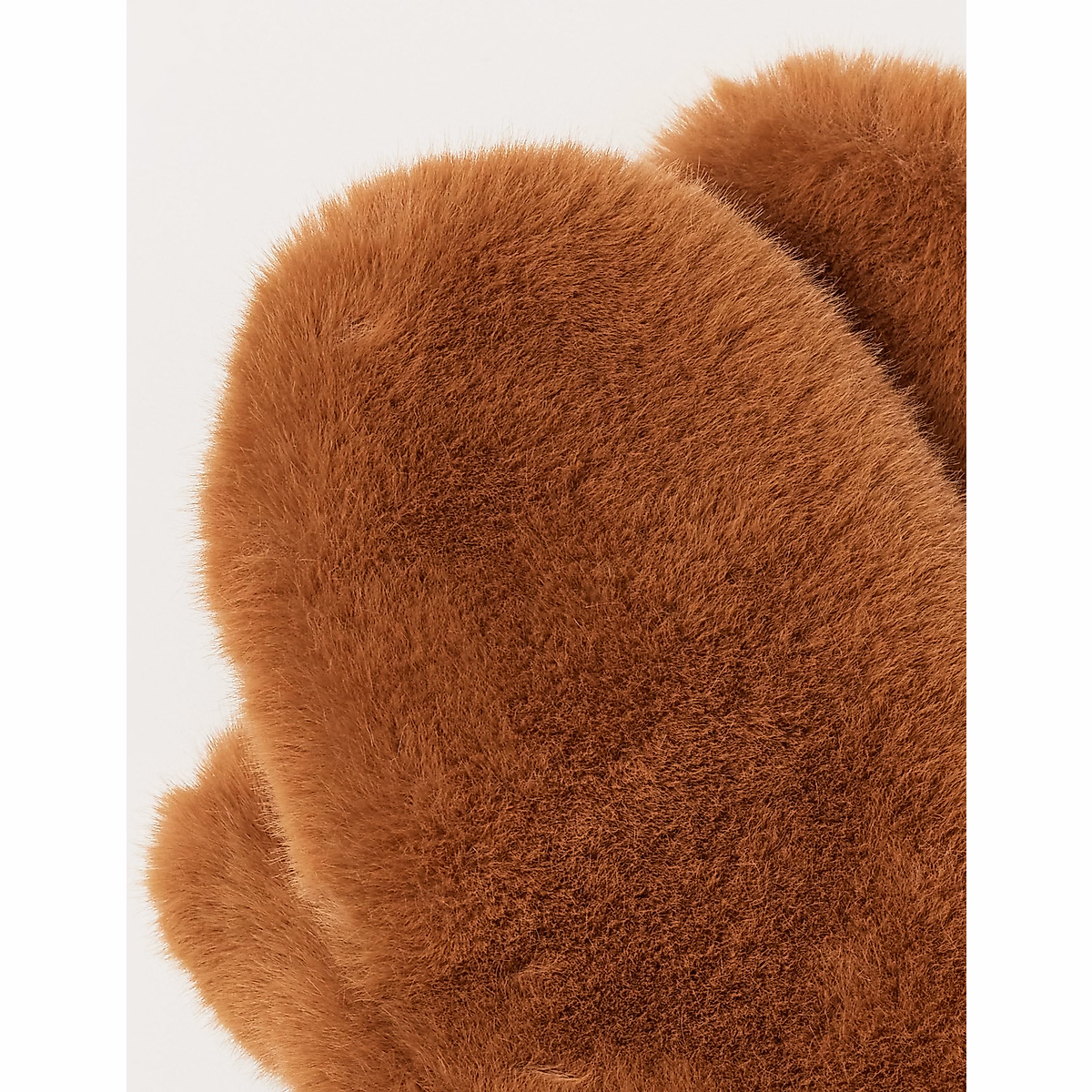 The Drop Women's Aspen Faux Fur Mittens, Cognac, One Size