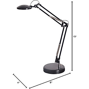 Tensor 10C-005 Portable LED Architect Desk Lamp with Clamp Attachment, 8" x 4" x 15"
