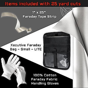 Xtreme Sight Line ~ Diamond Form Faraday Fabric ~ High-Shielding Signal Blocking ~ Blocks RF Signals (Including 5G) ~ 54.5" Width by 25 Yard (900") Length