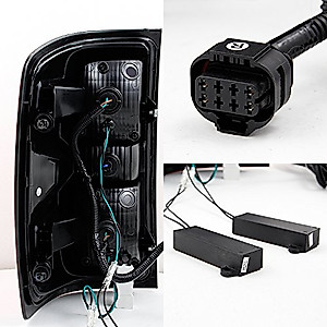 AKKON - For 2014 2015-2018 Chevy Silverado | GMC Sierra LH & RH Black Replacement LED Tail Lights Tail Lamps Pair Set