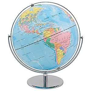 Advantus 12 Inch Desktop World Globe with Blue Oceans (30502),13 W x 12 D x 15 H in