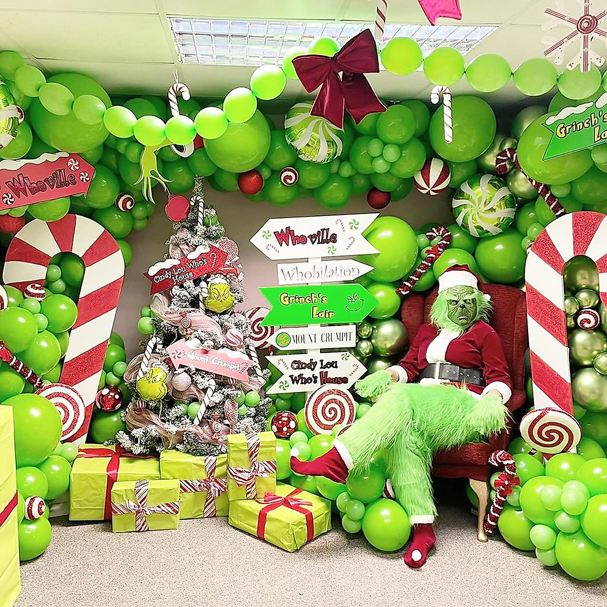 NISOCY Lime Green Latex Balloon Arch Garland Kit,102PCS 18In 12In 10In 5In for Birthday Wedding Baby Shower Jungle Summer Fruit Green Theme Anniversary Celebration Decoration