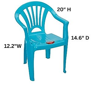 Plastic Toddler Chair, Durable and Lightweight Kids Chair, Indoor or Outdoor Use for Toddlers Boys Girls Aged 2+ (Blue, 2)