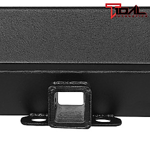 Tidal Heavy Duty Rear Bumper with Tire Carrier and Hitch Receiver Fit for 87-06 Wrangler TJ YJ