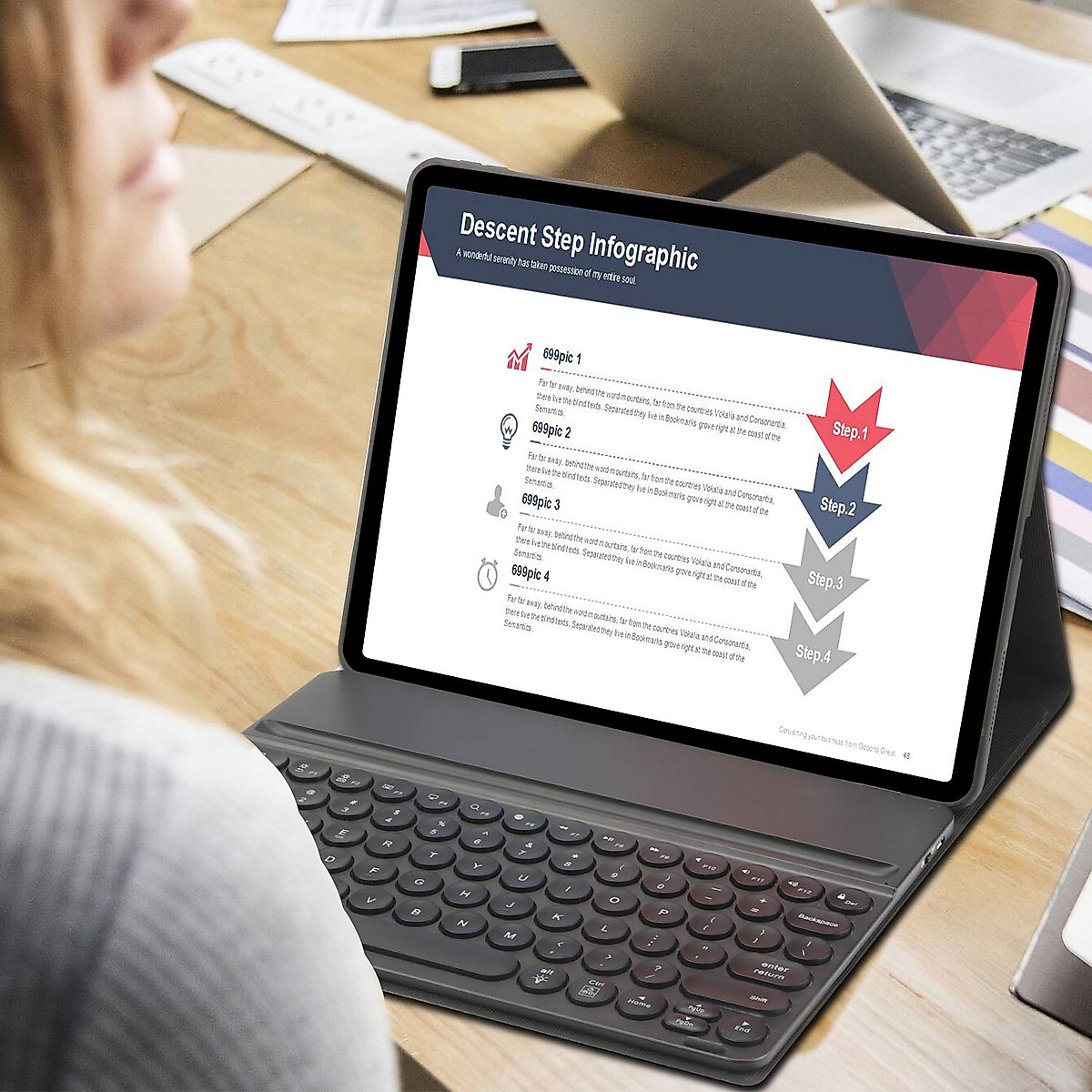 New iPad Pro 12.9 2022 6th Gen/5th Gen 2021/2020 4th Gen/2018 3rd Gen Keyboard Case -7 Colors Backlit Detachable Keyboard Slim Folio Smart Cover for iPad Pro 12.9"[Support Apple Pencil Charging]-Black