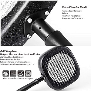 Tafond 9 Inch Deep Square Grill Pan,for Griddle Steak, Aluminum Steak Skillet with Non-Stick Coating, Suitable for Cooktop Dishwasher