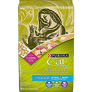 Purina Cat Chow Naturals Dry Cat Food, Indoor With Real Chicken & Turkey, 3.15 Lb Bag
