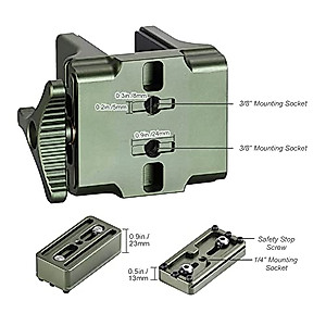 SUNWAYFOTO SM-86 Hunting Tripod Rifles Gun Rest for Shooting Saddle Mount to Arca Swiss Clamp Adapter