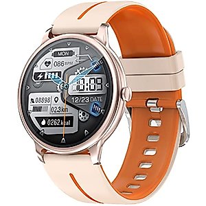 HYSTORM Health Smart Watches for Women, 1.43" AMOLED Always-on Display Fitness Tracker Smart Watch with Bluetooth Call, 8 Health Apps Blood Glucose HRV Monitor Waterproof Smartwatch for Android iOS