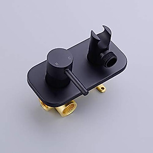 TRUSTMI Toilet Concealed Hot and Cold Bidet Spray Set 2 Function Hand Held Sprayer Shattaf Bathroom Attachment,Black