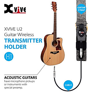 Xvive U2 Guitar Wireless Transmitter Holder,Upgrade 1/4 Cable Compatible Others Transmitter