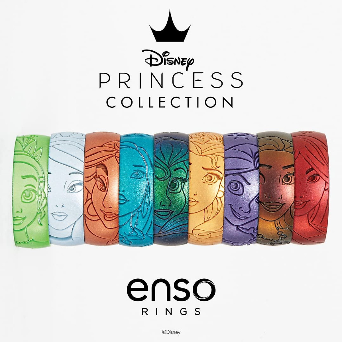 Enso Rings Disney Princess Silicone Ring - Mulan - Ruby - 10