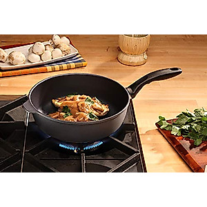 Swiss Diamond 10.25" (3.8 Qt) Saute Pan HD Nonstick Diamond Coated Aluminum Dishwasher Safe and Oven Safe Grey