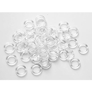Cafe Curtain Rings 100pcs Clear Plastic Rings for Roman Shades 5/8"