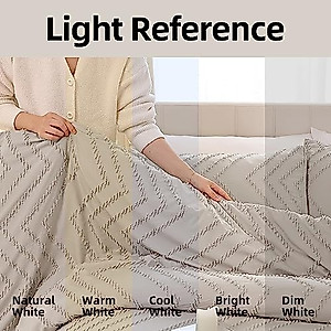 YIRDDEO Boho Chevron Comforter Set Queen Size, 3Pcs Vertical Tufted Lightweight Cream Neutral Bed Set (1 Comforter, 2 Pillowcases)