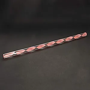Fielect Pink Twisted Line Acrylic Round Rod Standard Plexiglas Tolerance Lightweight for DIY 10mm Diameter 250mm Height 1Pcs