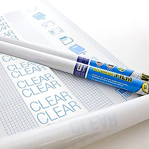 BAZIC Book Cover Clear Self Adhesive Bookcover 18" X 1.5 Yard (54"), Laminate Pack Cover Books Documents, Film Easy Peel, 1-Roll