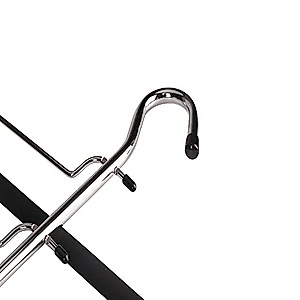 Pants Hangers, HAIZLUOP 2pcs Metal Space Saving Magic Hangers, 4 Layers (Black)