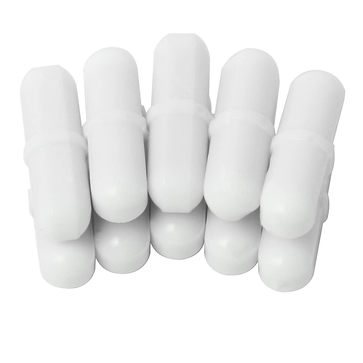 Toolly 10 Pack Magnetic Stir Bars, PTFE Magnetic Stirrer Mixer, Ring Shape Lab Spinbar Stiring Rod (Diameter 7mm,Length 25mm)