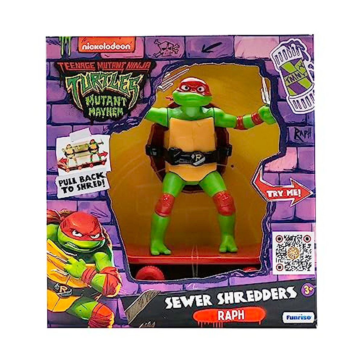 Teenage Mutant Ninja Turtles 5" Sewer Shredders, Raphael, Movie Edition, Ages 3+