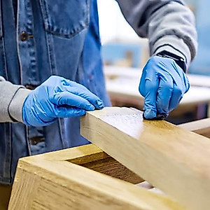 Synmax Vinyl Exam Gloves Disposable Exam Gloves, 4 Mil, Latex & Powder Free, Food-Safe, Lightly-Textured, Blue XL Size Case of 1000