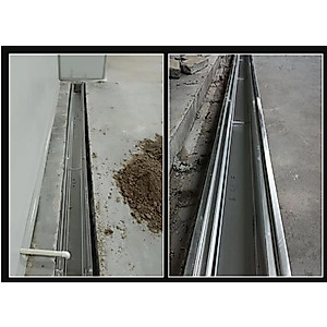 304 Stainless Steel Channel Drain, U - Shaped Channel Drain Heavy Duty Trench Drain for Outdoor Garage Yard Indoor Hotel Kitchen Bathroom(116x20x15cm/46x6x6in)