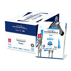 Hammermill Printer Paper, 20 lb Tidal Copy Paper, 3 Hole - 10 Ream (5,000 Sheets) - 92 Bright, Made in the USA, 162032C