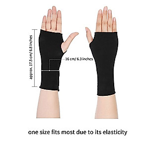 Bememo Fingerless Gloves Women UV Protection Gloves Wrist Length Cotton Gloves Sun Block Driving Gloves Unisex