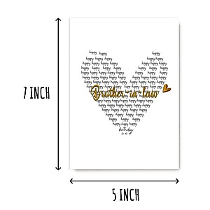 EruditeGifts Brother-In-Law Birthday Card - Birthday Card For Brother-In-Law - Inside Brother-In-Law Heart - Happy Birthday Card - Miss You Card For Brother-In-Law