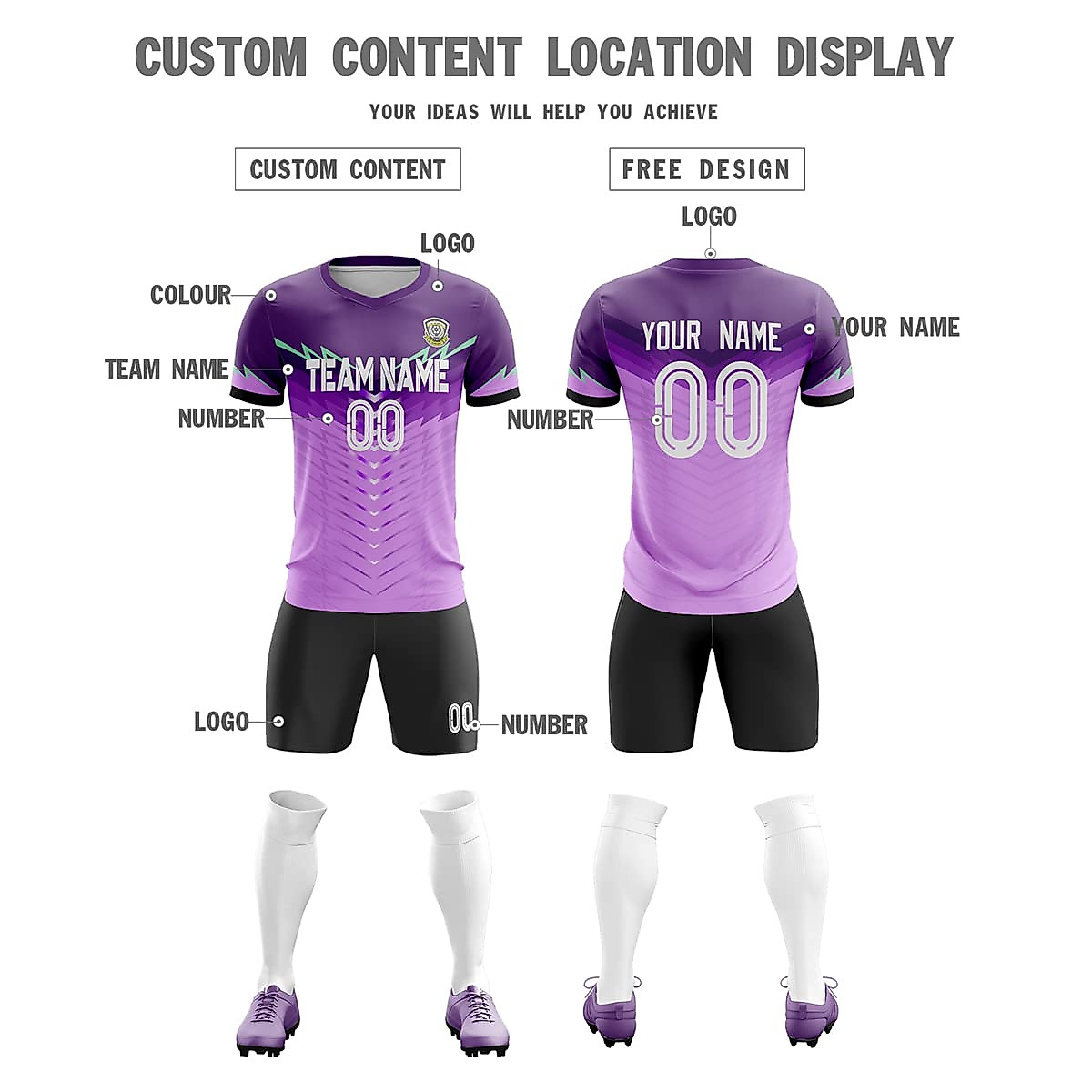 Custom Soccer Jersey for Men Women Kids Personalized Name Number Sports Shirts and Shorts Add Logo
