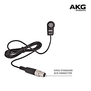 AKG Pro Audio C411 PP High-Performance Miniature Condenser Vibration Pickup for Stringed Instruments with MPAV Standard XLR Connector Black