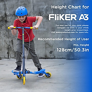 Yvolution Y Fliker Air A3 Scooter 3 Wheels Foldale Wiggle Scooter Self-Propelling Drifting Scooter for Boys and Girls Age 7+ Years (Purple 2020)