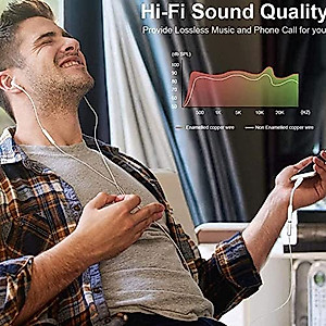 [Apple MFi Certified] 2 Pack for iPhone 3.5mm Headphones Adapter, Lightning to 3.5 mm Headphone/Earphone Jack Converter Audio Aux Adapter Dongle Compatible with iPhone 14 13 12 11 Pro XR XS Max X 8 7