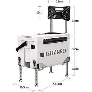 BeTlreo Fishing Tackle Box, Portable Multifunctional Full Set of Ultra-Light Fishing Box, Can Sit 36 Liters Large Capacity Storage Box for Outdoor Competitive Leisure