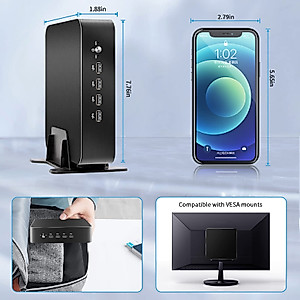 Kinupute Mini PC i9, Desktop Computer i9-10885H 2.4-5.3GHz, Windows 11 Pro, 32G DDR4, 1T NVME SSD, 4K@60Hz HDMI, VGA Port, USB3.0, WiFi6, BT5.1, Gigabit Ethernet for Business/Education/Office/HTPC