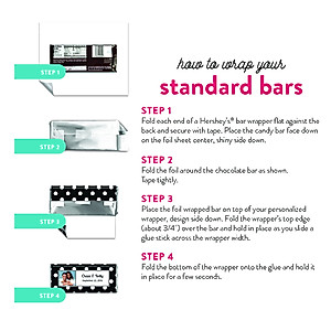 Blue It's a Boy Baby Shower Wrappers for Chocolate Bars, Gender Reveal Party Favors, DIY Party Decorations (24 Pack)