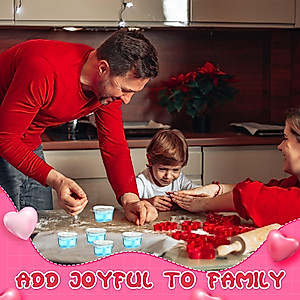 Didaey 72 Pcs 2.4 oz Valentine‘s Day Heart Shaped Containers Plastic Box with Lids Reusable Small Portion Cups Condiment Storage Container Clear Transparent Cup for Food DIY Liquid Foam Ball Soft Clay