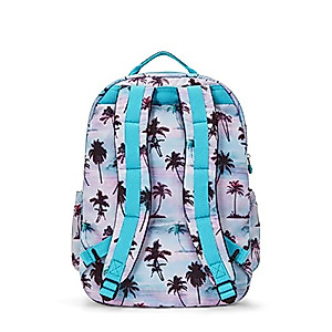 Kipling Women's Seoul Extra Large 17” Laptop Backpack, Durable, Roomy with Padded Shoulder Straps, School Bag, Shadow Palm PRT, 34.5''L x 45''H x 23''D