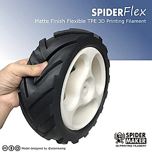 SpiderMaker SpiderFlex Matte Finish Flexible TPE(TPU) 3D Printing Filament - Shore 75A, 1.75mm, 500g (Iron Gray)