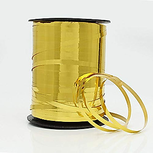Gold Curling Ribbon Balloon String Party Decorative Supplies Balloon Roll Gift Wrapping Ribbons,500 Yards